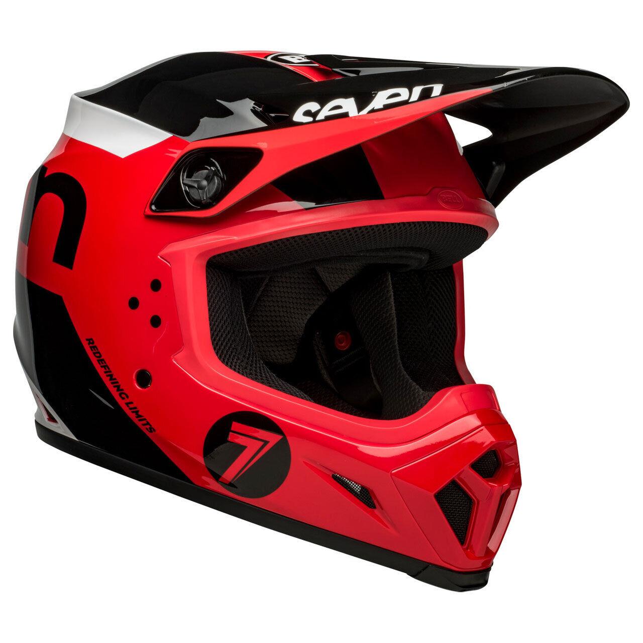 BELL MX-9 HELMET MIPS MOTOCROSS MX BIKE - SEVEN PHASER RED / BLACK ...